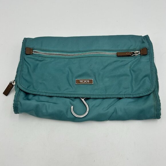 Tumi | Bags | Tumi Designer Luxury Teal Trifold Hanging Toiletry ...